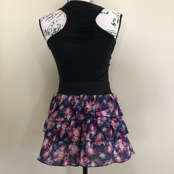 Skirts | Super Cute Floral Mini Skirt Tiered Flowy Fabric | Poshmark
